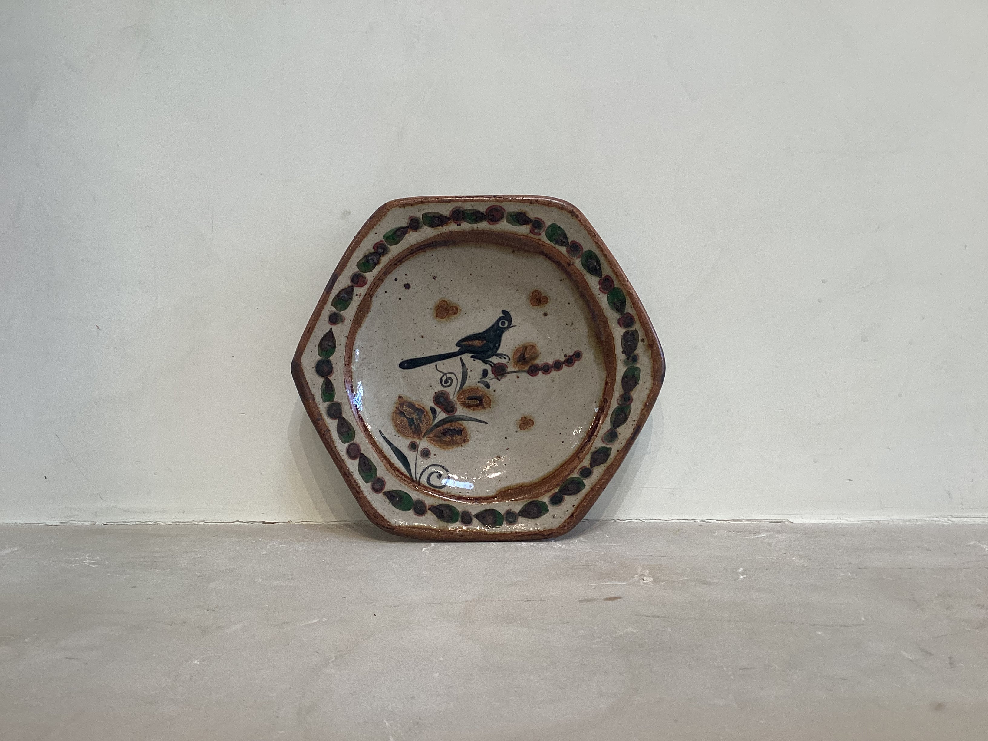 Hand Painted & Glazed Hex Plate – Le Marché