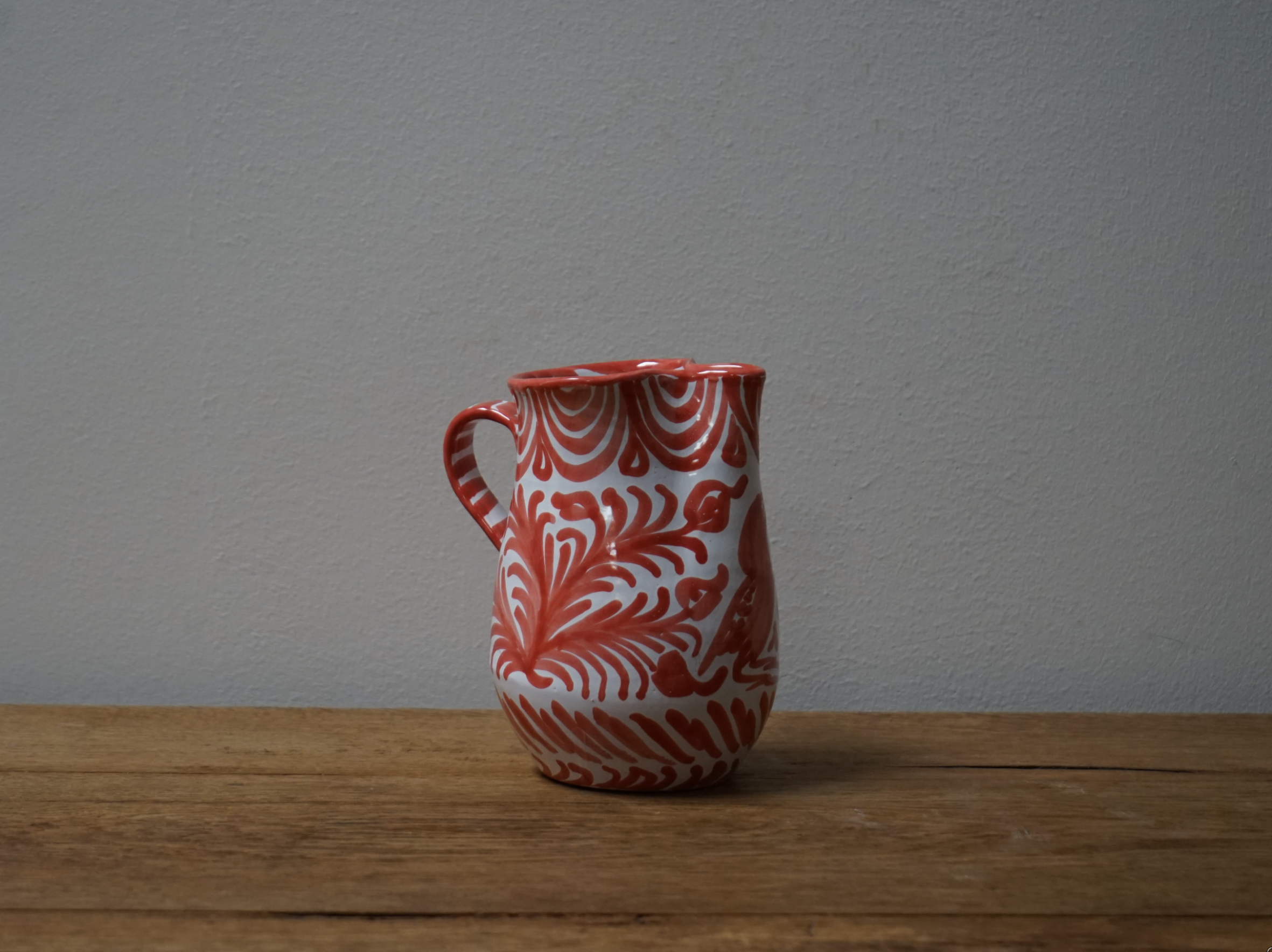 Small Coral and White Pitcher – Le Marché